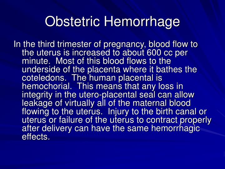 PPT - Obstetric Hemorrhage PowerPoint Presentation - ID:463927
