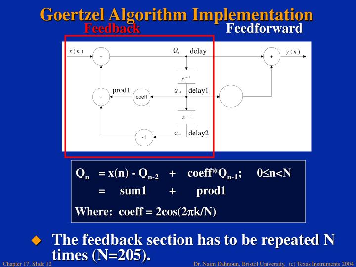 PPT - Chapter 17 Goertzel Algorithm PowerPoint Presentation - ID:464633
