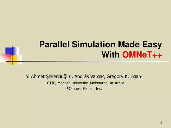 Ppt Parallel Simulation Made Easy With Omnet Powerpoint Presentation Id464637
