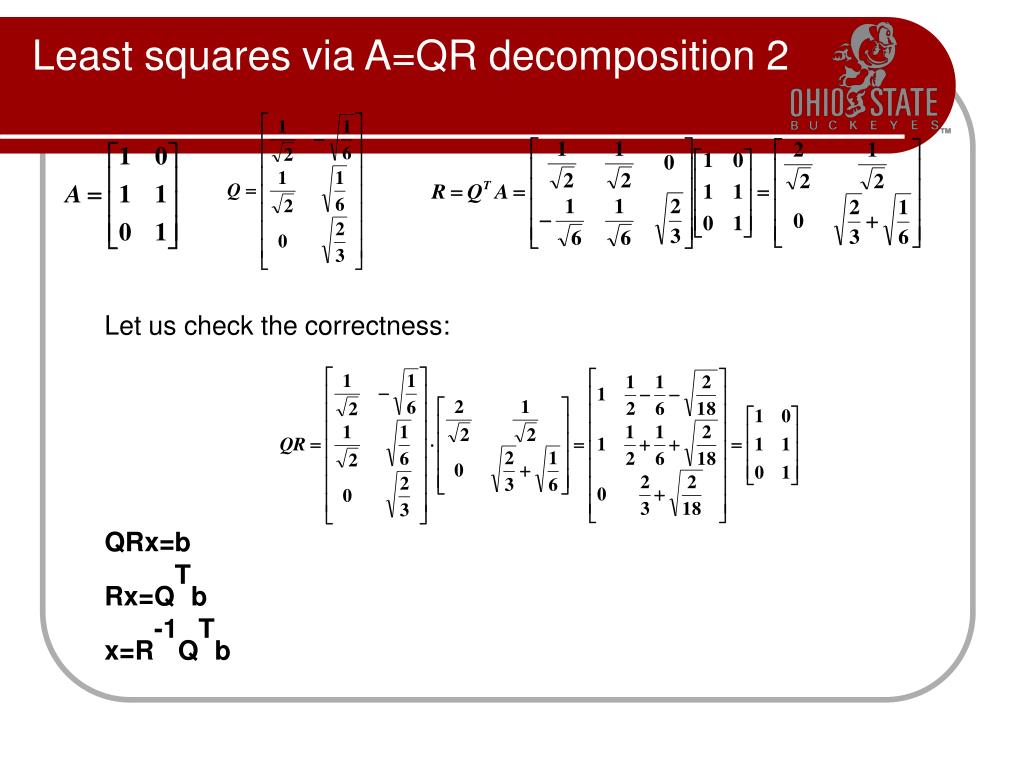 Ppt Linear Least Squares Qr Factorization Powerpoint Presentation