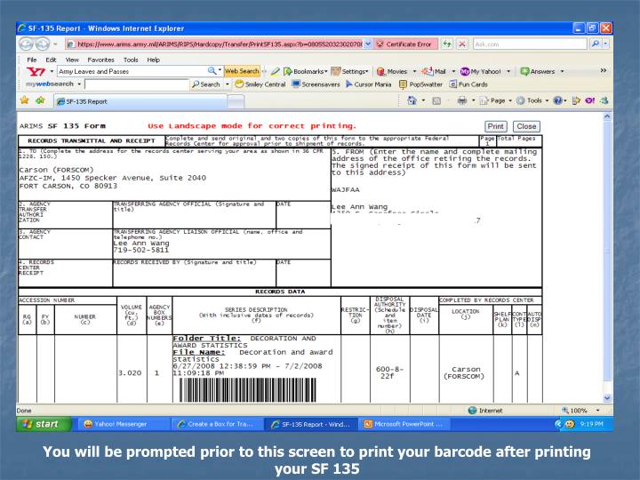 PPT - Army Records Information Management System (ARIMS) PowerPoint ...