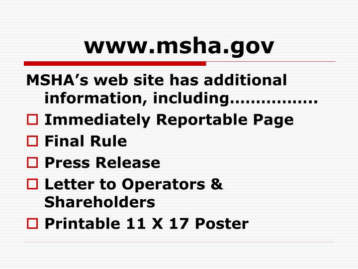 PPT - 30 CFR Part 50.10 PowerPoint Presentation - ID:466924