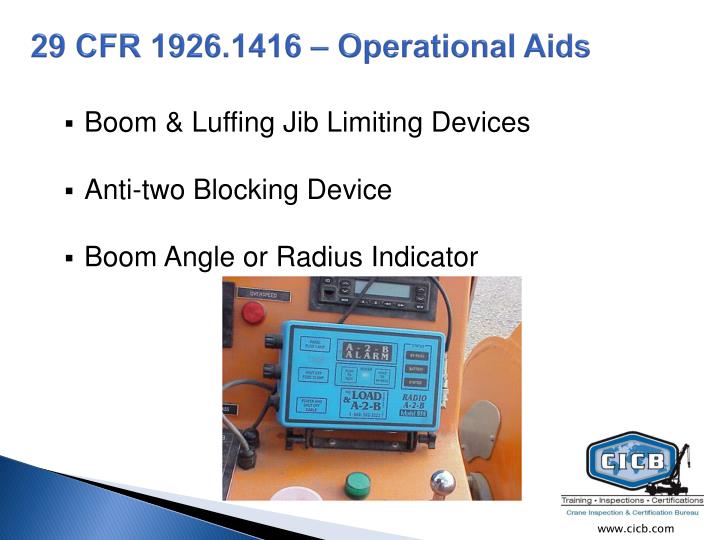 PPT - OSHA 29 CFR Part 1926 Crane & Derricks In Construction PowerPoint ...