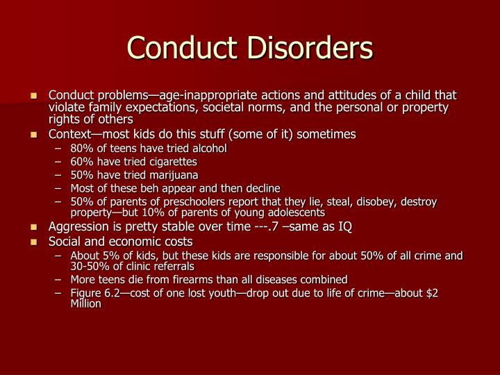 PPT - Conduct Disorders PowerPoint Presentation, free download - ID:467620