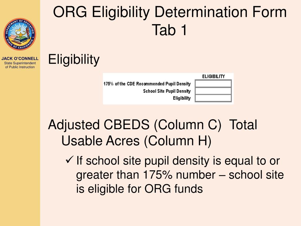 PPT - Overcrowding Relief Grant California Department of Education ...