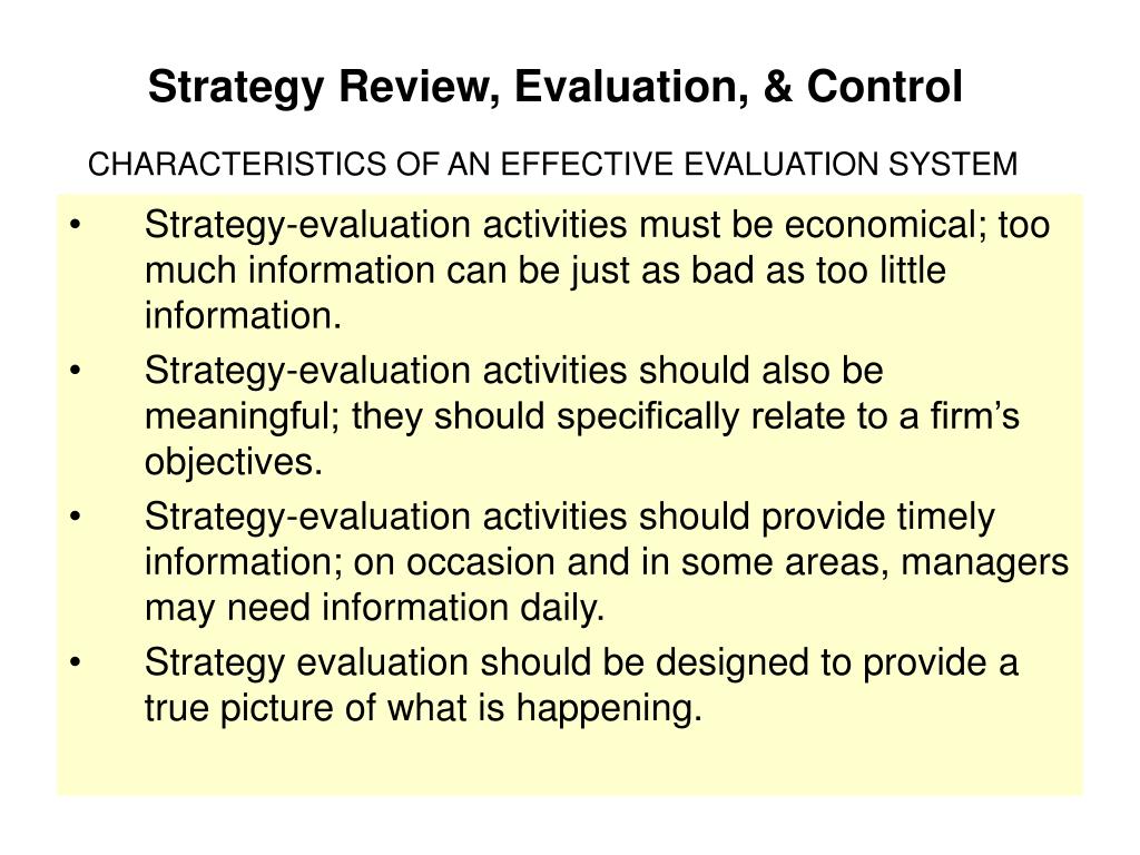 PPT - Evaluation of the strategy PowerPoint Presentation, free download ...