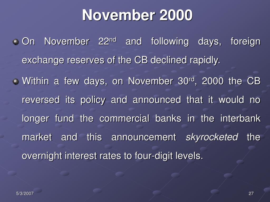 PPT - FINANCIAL CRISIS OF 2000-2001 in TURKEY Ismail ARDIC Ozgur BAL ...