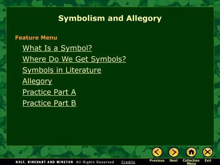 PPT - Symbolism and Allegory PowerPoint Presentation, free download ...