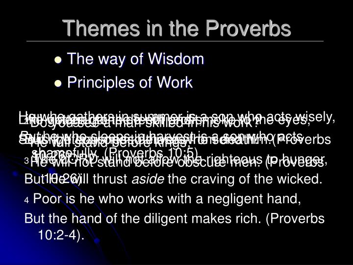 PPT - PROVERBS PowerPoint Presentation - ID:468738
