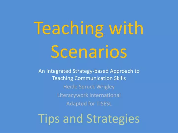 PPT - Teaching with Scenarios PowerPoint Presentation, free download ...