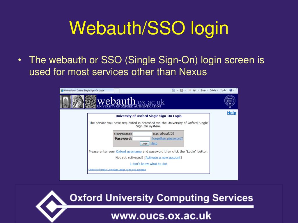 PPT - IT at Oxford University WelcometoIT.ox.ac.uk PowerPoint ...