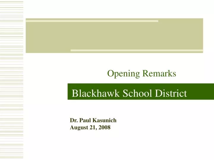 PPT - Opening Remarks PowerPoint Presentation, free download - ID:469551