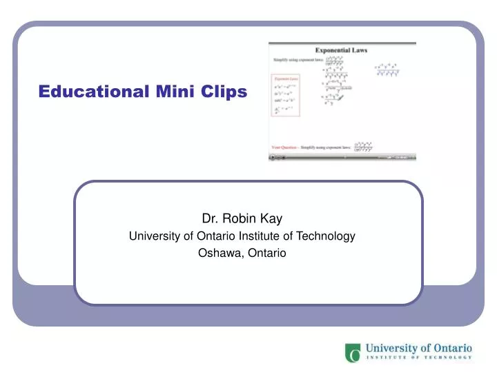 PPT - Educational Mini Clips PowerPoint Presentation, free download ...