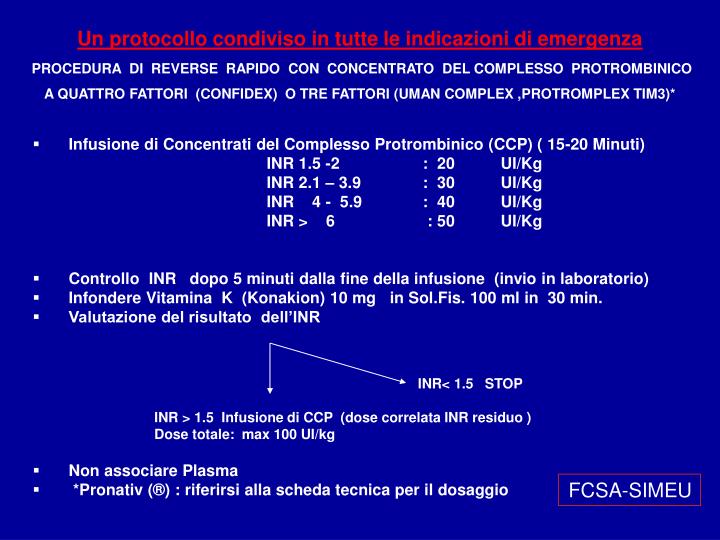 PPT - Il paziente emorragico in TAO Definizione di Protocolli ...