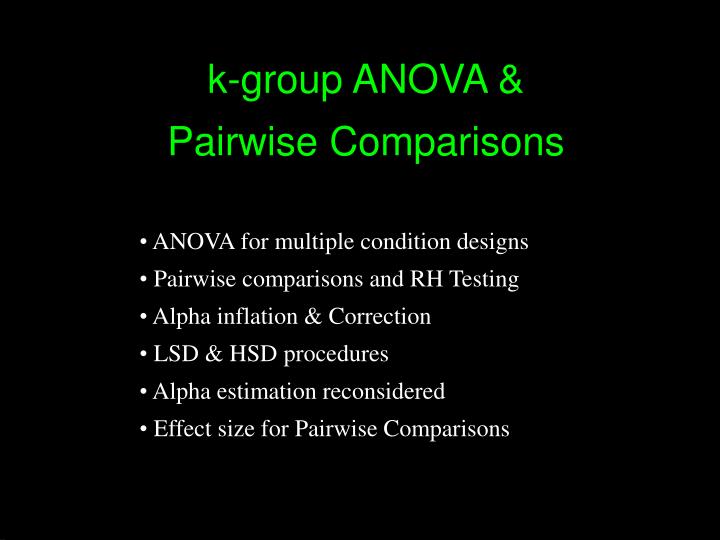 PPT - k-group ANOVA & Pairwise Comparisons PowerPoint Presentation - ID ...