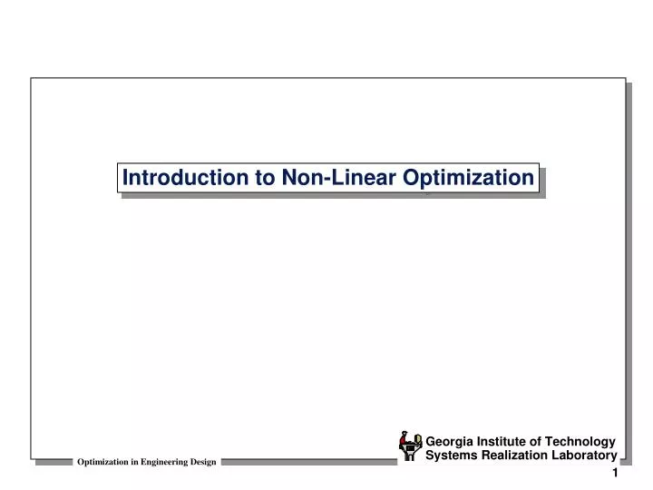 PPT - Introduction to Non-Linear Optimization PowerPoint Presentation ...