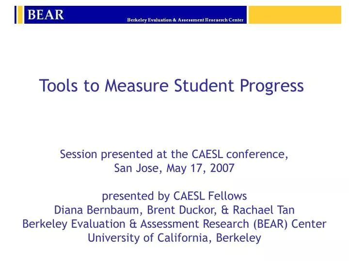 PPT - Tools to Measure Student Progress PowerPoint Presentation, free ...