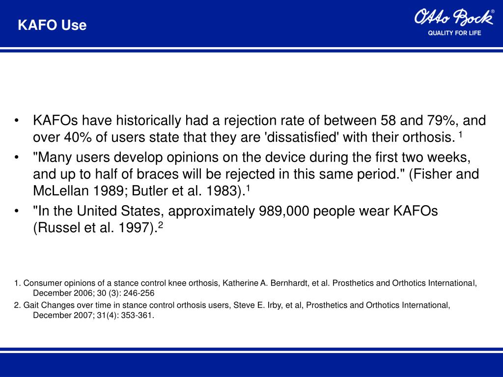 PPT - Stance Control Knee Ankle Foot Orthoses (KAFOs) PowerPoint ...