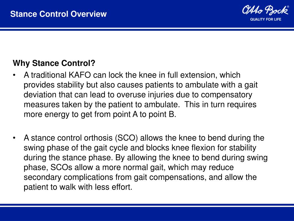 PPT - Stance Control Knee Ankle Foot Orthoses (KAFOs) PowerPoint ...