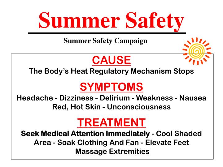 PPT - Summer Safety PowerPoint Presentation - ID:471866