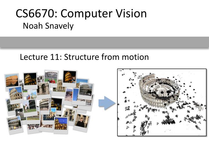 PPT - Lecture 11: Structure from motion PowerPoint Presentation, free download - ID:472249
