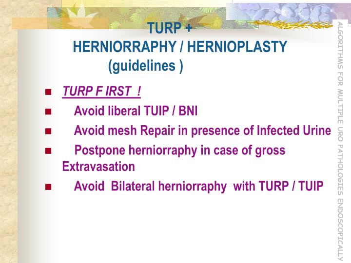 PPT - EVOLVING ENDOSCOPIC ALGORITHMS FOR MULTIPLE UROLOGICAL ...