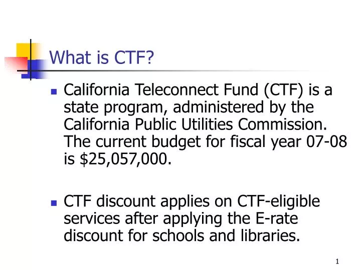 PPT - What is CTF? PowerPoint Presentation, free download - ID:474142