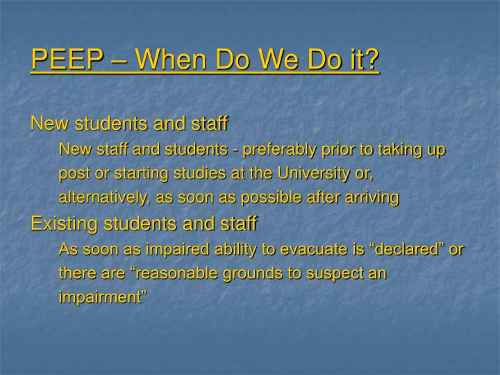 PPT - PEEPs Personal Emergency Evacuation Plans PowerPoint Presentation ...