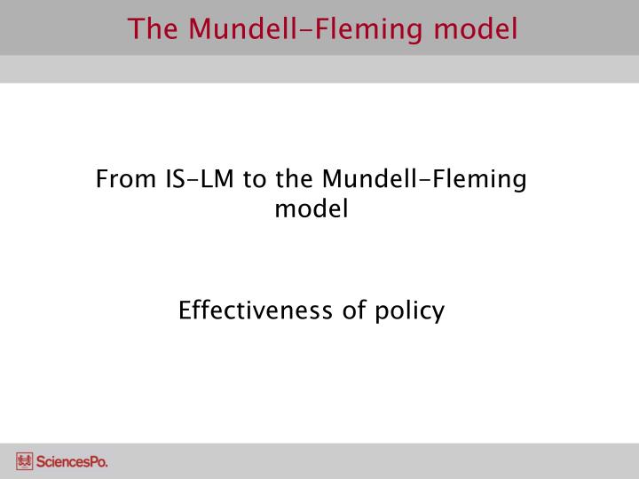 PPT - The Mundell-Fleming model PowerPoint Presentation - ID:474631