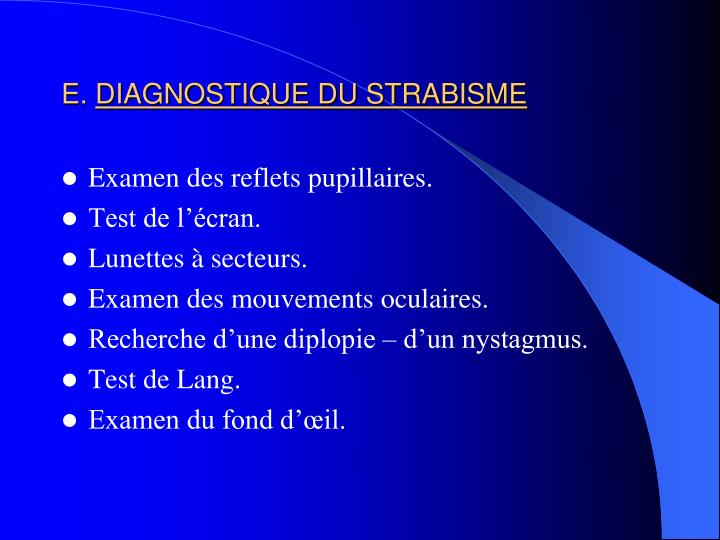 PPT - STRABISME ET PARALYSIE OCULO - MOTRICE PowerPoint Presentation ...