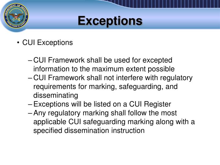 PPT - Controlled Unclassified Information (CUI), the New Marking System ...