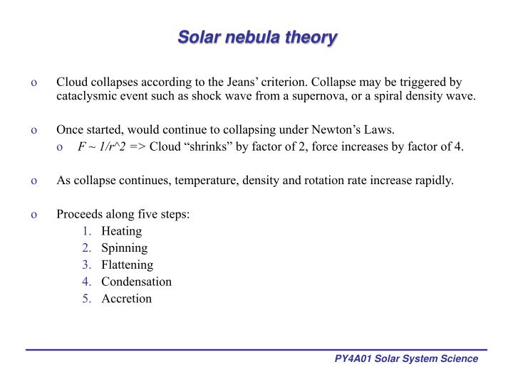 PPT - Lecture 5-6 - Solar system formation theories PowerPoint ...