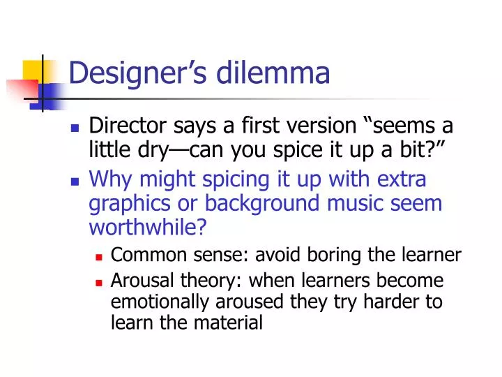 PPT - Designer’s dilemma PowerPoint Presentation, free download - ID:476003