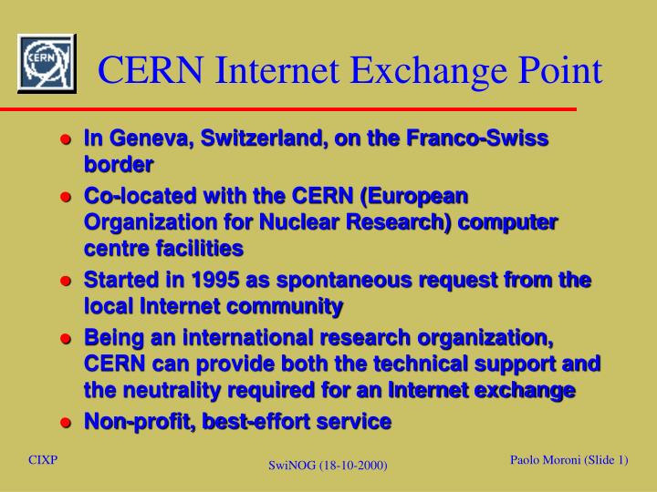 PPT - CERN Internet Exchange Point PowerPoint Presentation, free ...