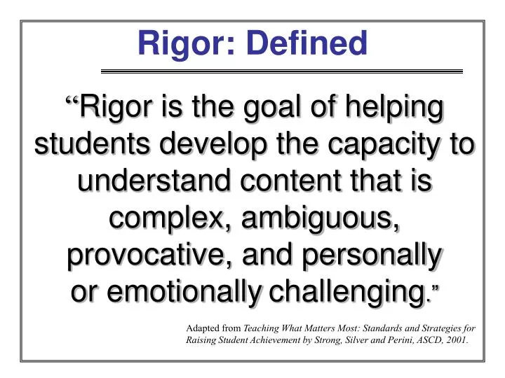 PPT - Rigor: Defined PowerPoint Presentation, free download - ID:476706