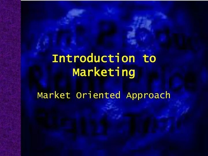 PPT - Introduction to Marketing PowerPoint Presentation, free download ...
