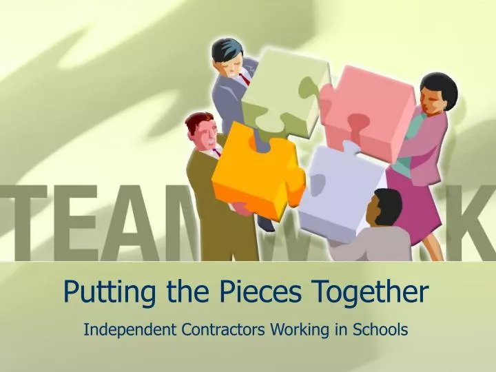 PPT - Putting the Pieces Together PowerPoint Presentation, free ...