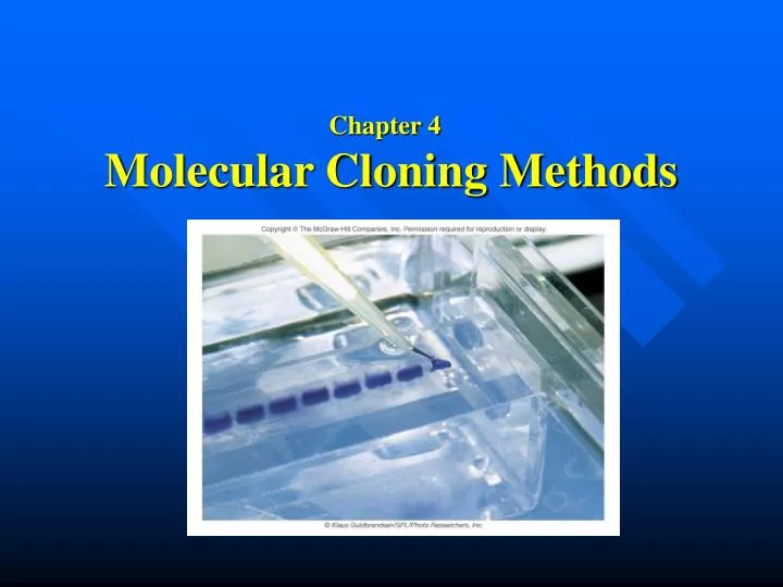 PPT - Chapter 4 Molecular Cloning Methods PowerPoint Presentation, free ...