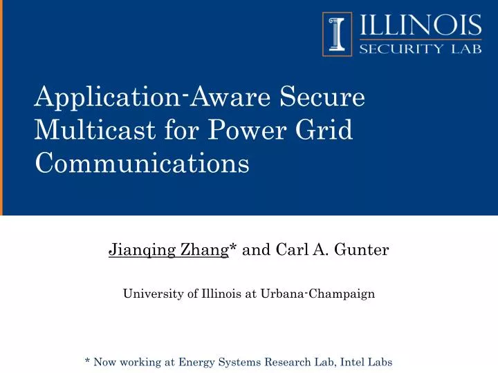 Ppt Application Aware Secure Multicast For Power Grid Communications Powerpoint Presentation 0241