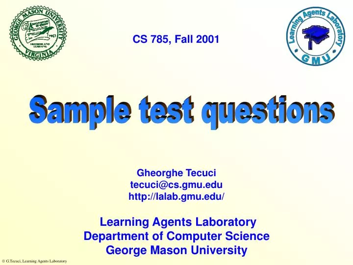 PPT - Sample test questions PowerPoint Presentation, free download - ID ...