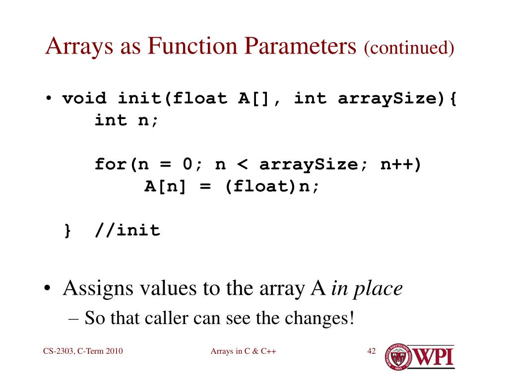 Ppt Arrays In C And C Including A Brief Introduction To Pointers Powerpoint Presentation