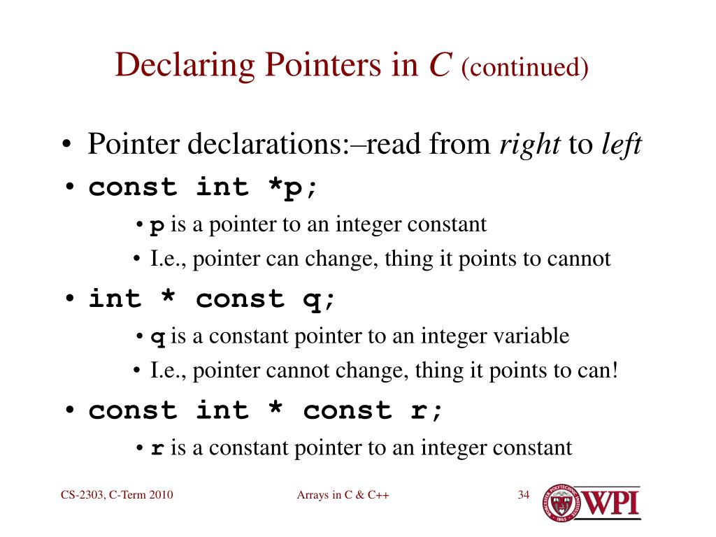 Ppt Arrays In C And C Including A Brief Introduction To Pointers Powerpoint Presentation