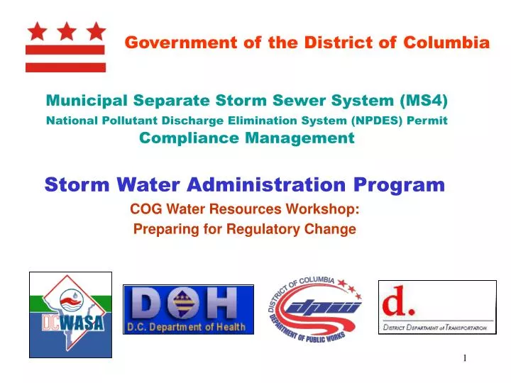 PPT - Municipal Separate Storm Sewer System (MS4) National Pollutant ...