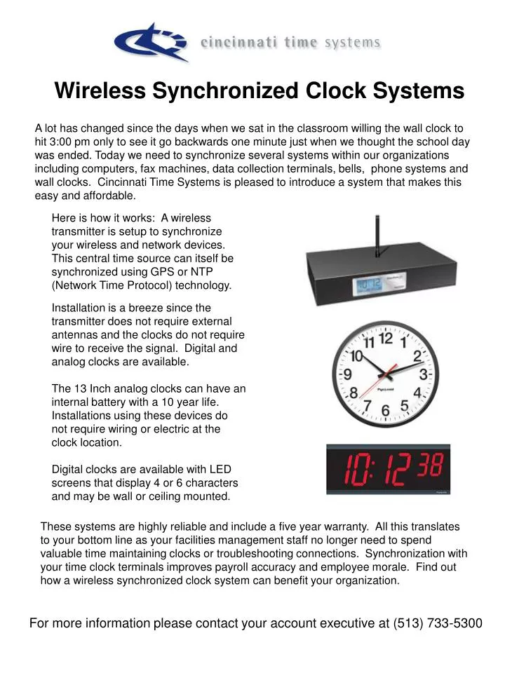 PPT - Wireless Synchronized Clock Systems PowerPoint Presentation, free ... PPT - Wireless Synchronized Clock Systems PowerPoint Presentation, free ...