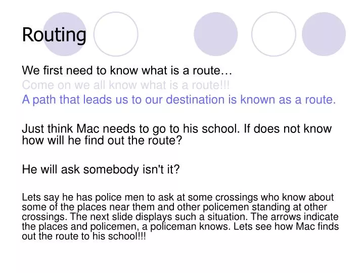 Ppt Routing Powerpoint Presentation Free Download Id 479729