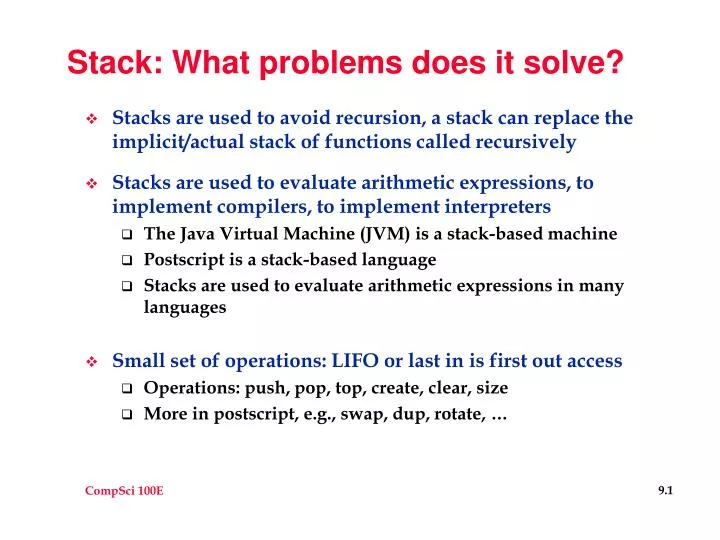 PPT - Stack: What problems does it solve? PowerPoint Presentation, free download - ID:479773