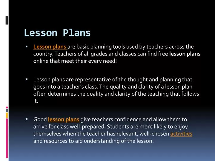 PPT - Lesson Plans PowerPoint Presentation, free download - ID:480289