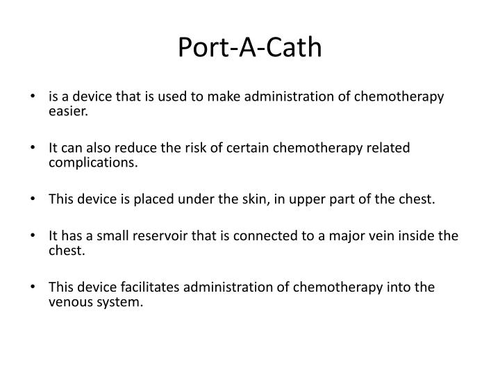 PPT - Port-A- Cath PowerPoint Presentation - ID:480351