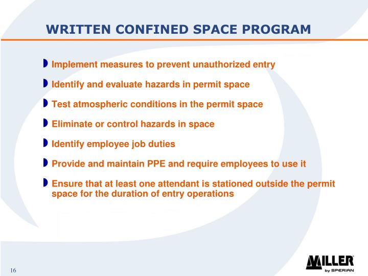 PPT - MILLER FALL PROTECTION Confined Space Presentation PowerPoint ...
