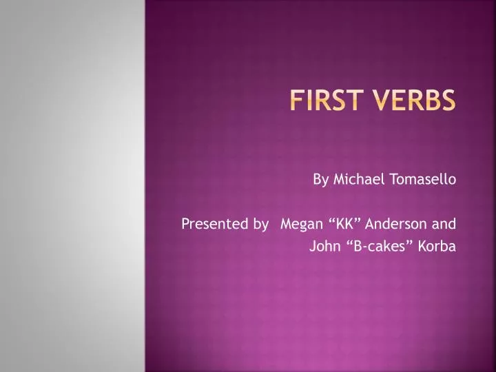 PPT - First Verbs PowerPoint Presentation, free download - ID:480769